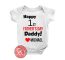 Happy 1st Father's Day Daddy Baby Onesie | Cool Baby Onesie Designs