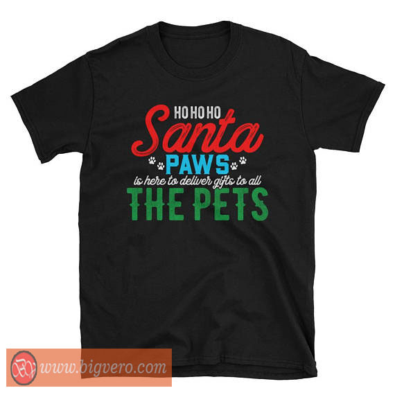 HOHOHO Santa Paws Tshirt - Cool Tshirt Designs - Bigvero.com