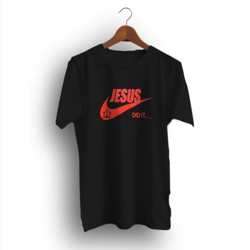Faith Inspired Jesus Nike Just Do It Swoosh T-Shirt - Design Bigvero