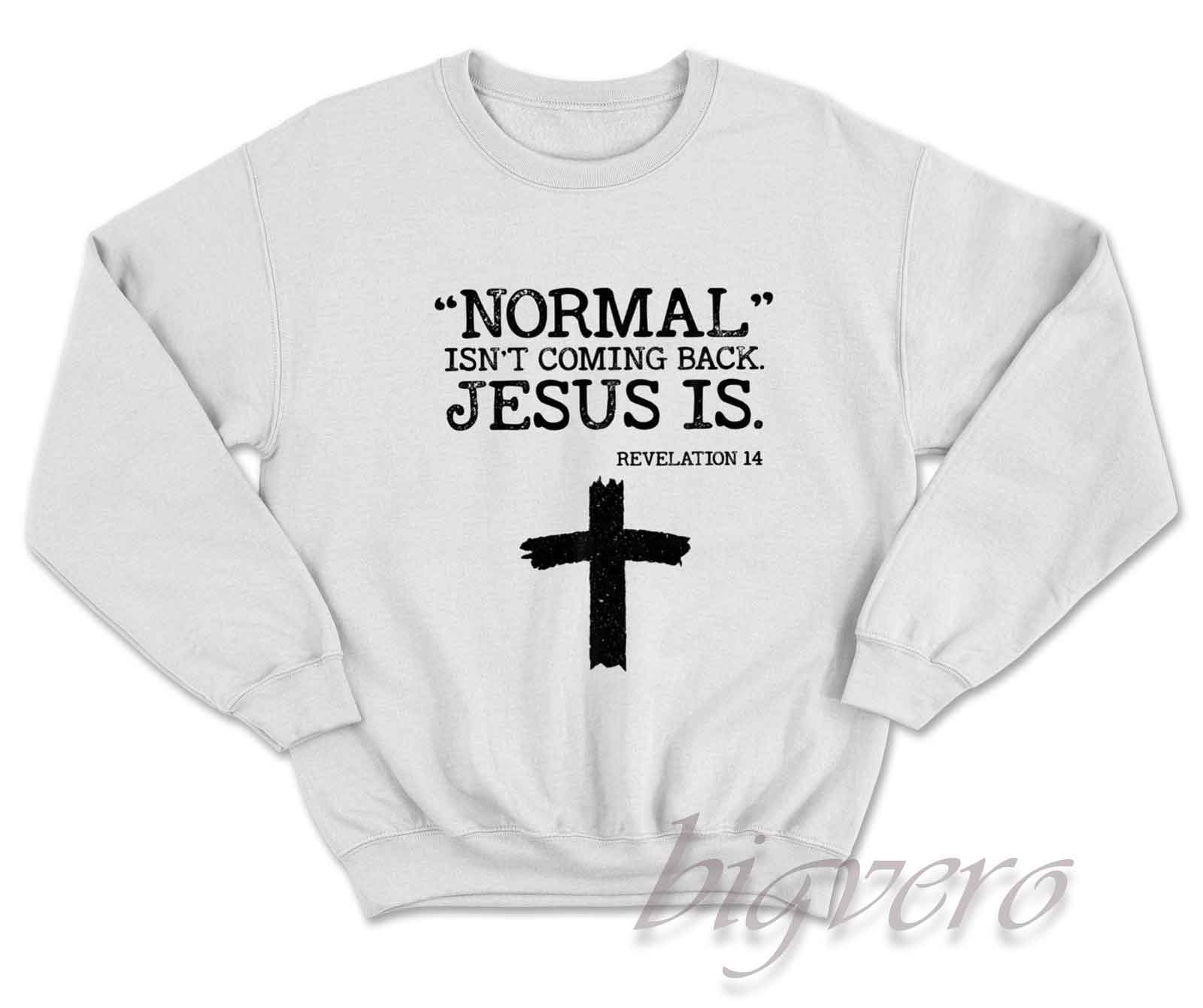 Normal Is Not Coming Back Jesus Is Revelation 14 Sweatshirt - Big Vero