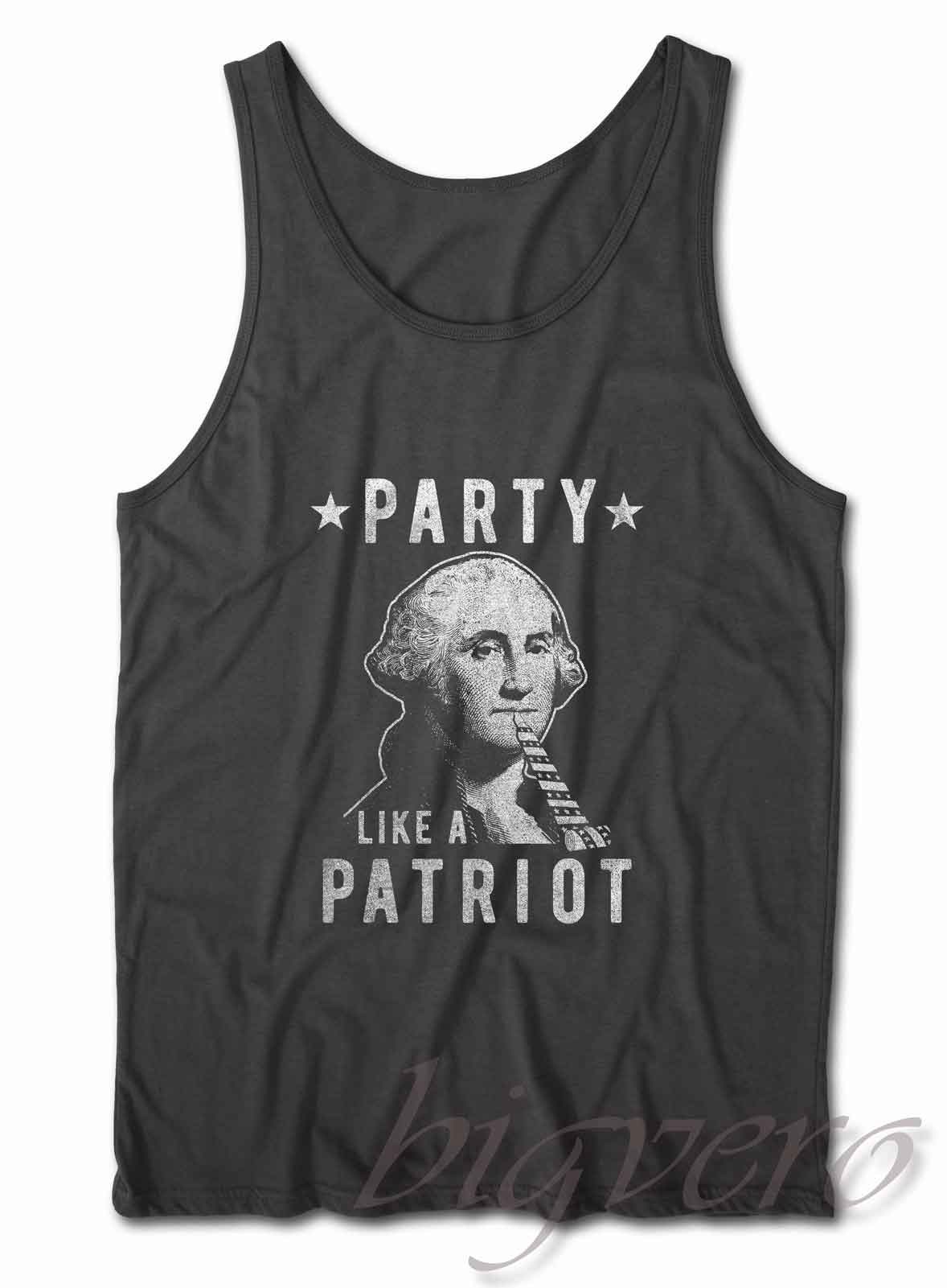 George Washington Party Like A Patriot Tank Top Size S-3XL