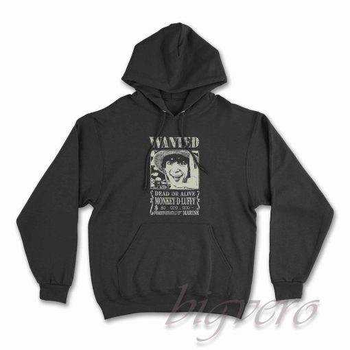 One Piece Luffy Live Action Wanted Poster Hoodie Size S-3XL